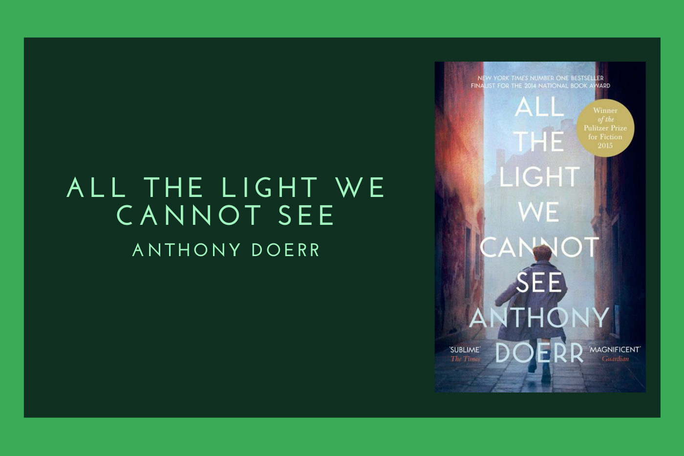 Review of All The Light We Cannot See by Anthony Doerr